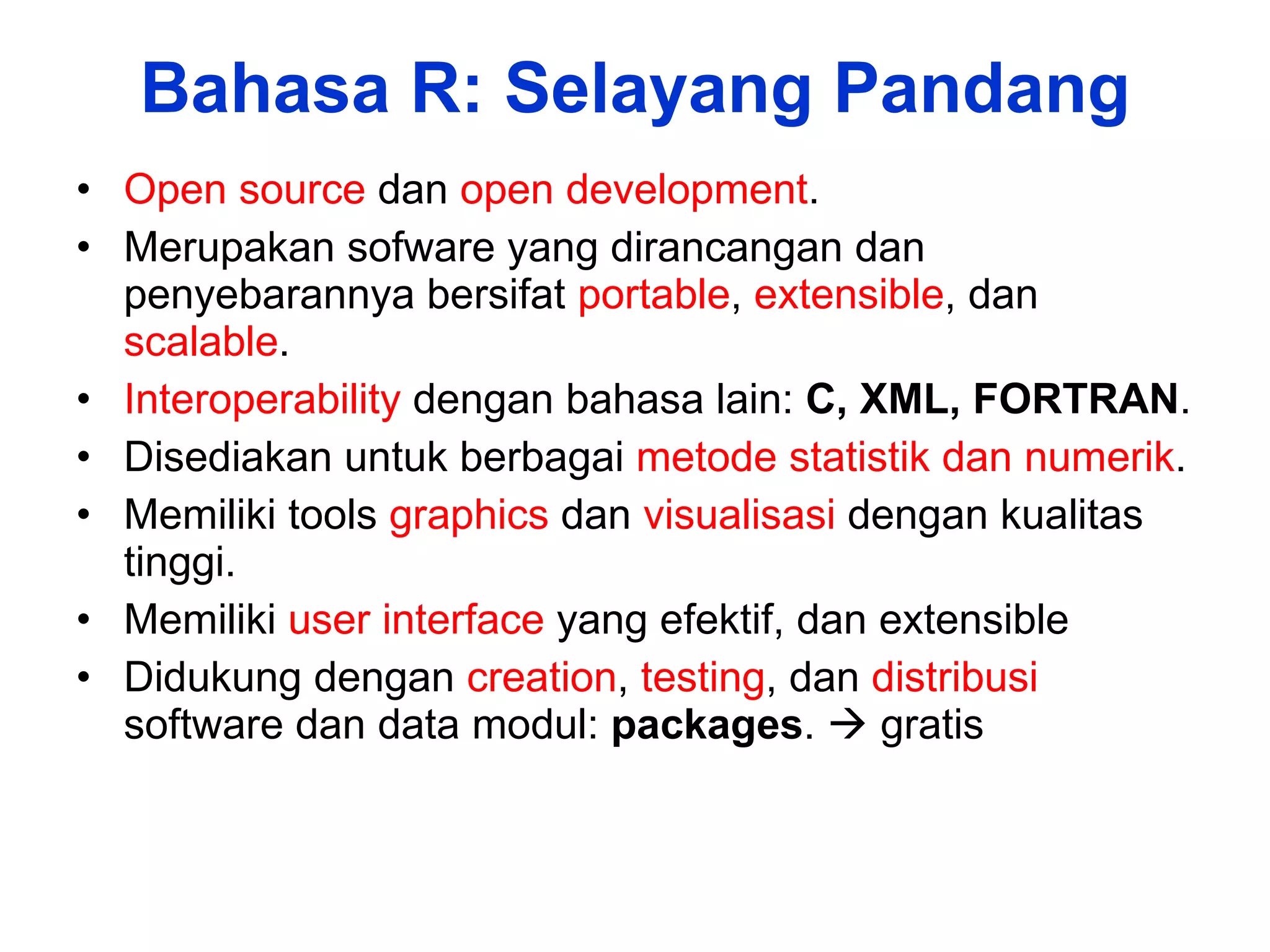 Pelatihan Bahasa R | PPT