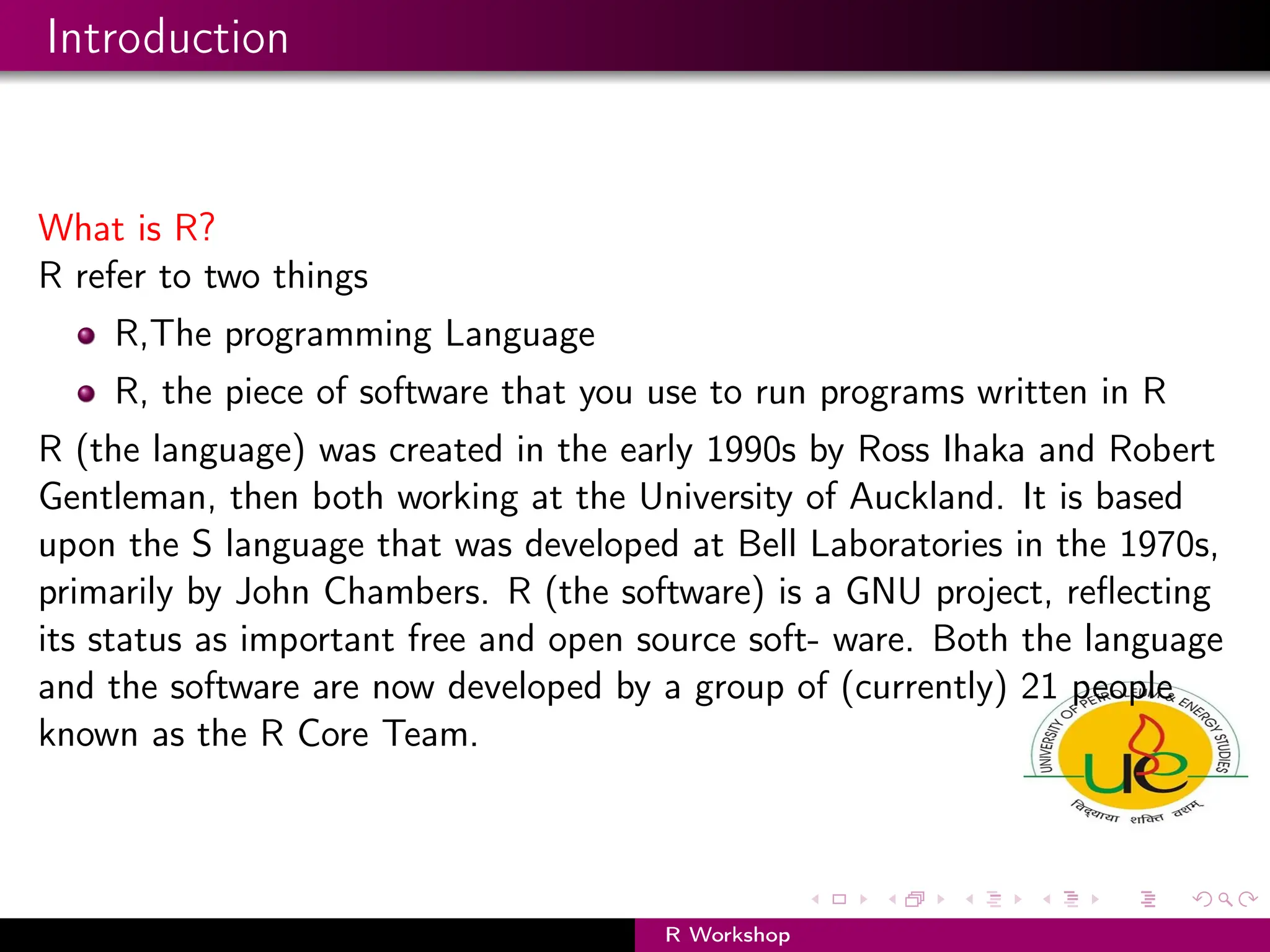 R WorkShop Part-1 | R language | how to use R in datamining | PDF