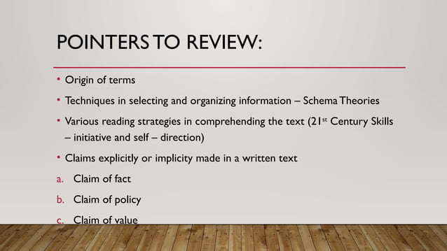 R&W pointers for examination and test to | PPTX
