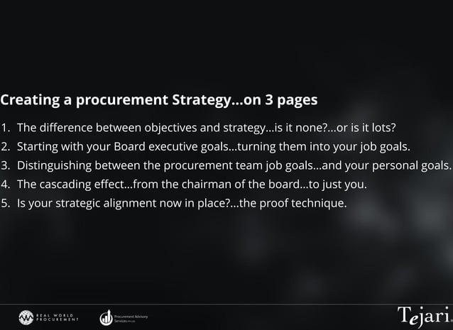 Achieving Strategic Alignment for Procurement With the Board…in just 3 ...
