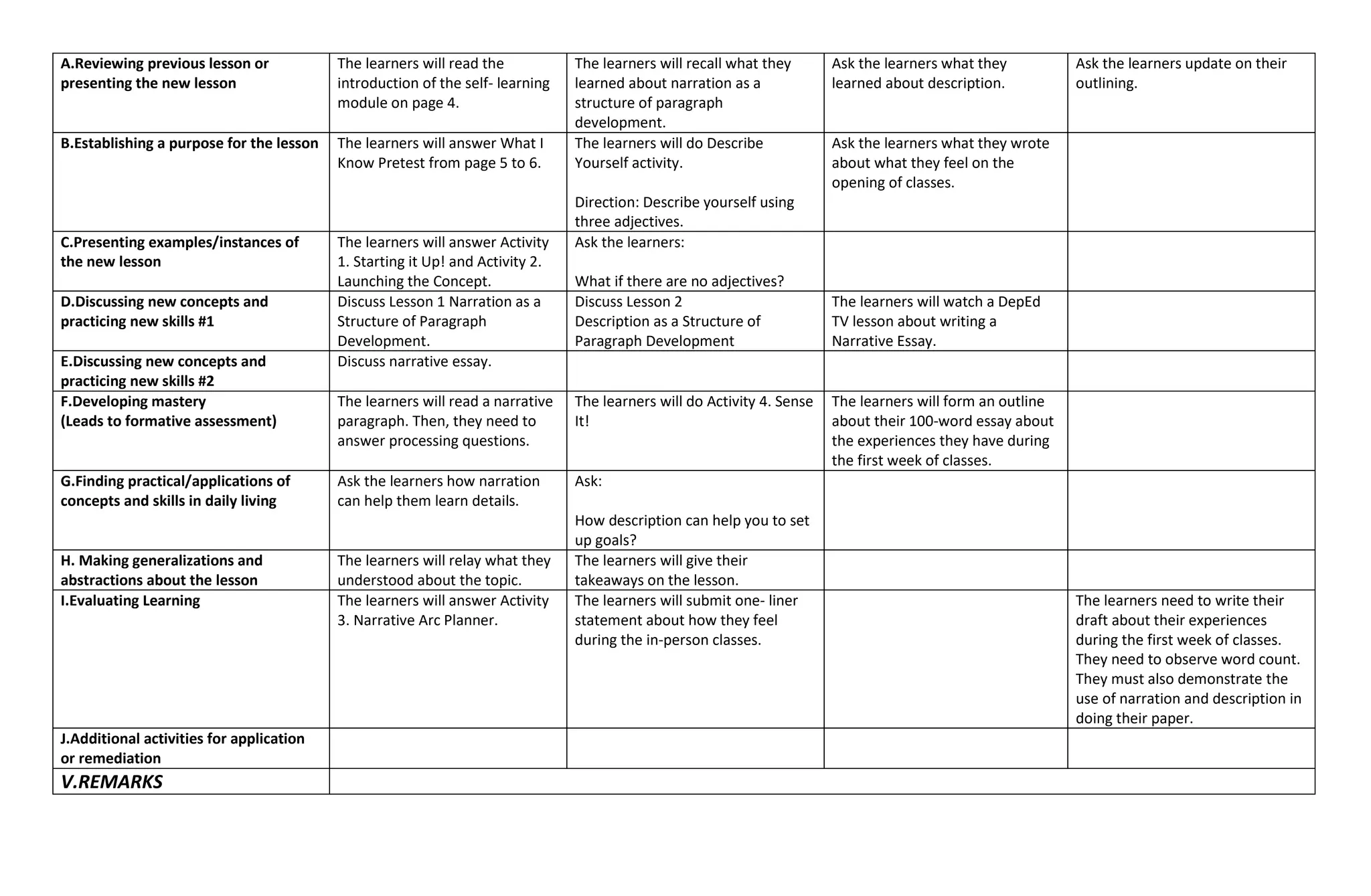 Reading and Writing Quarter 1 Week 1.docx | Free Download