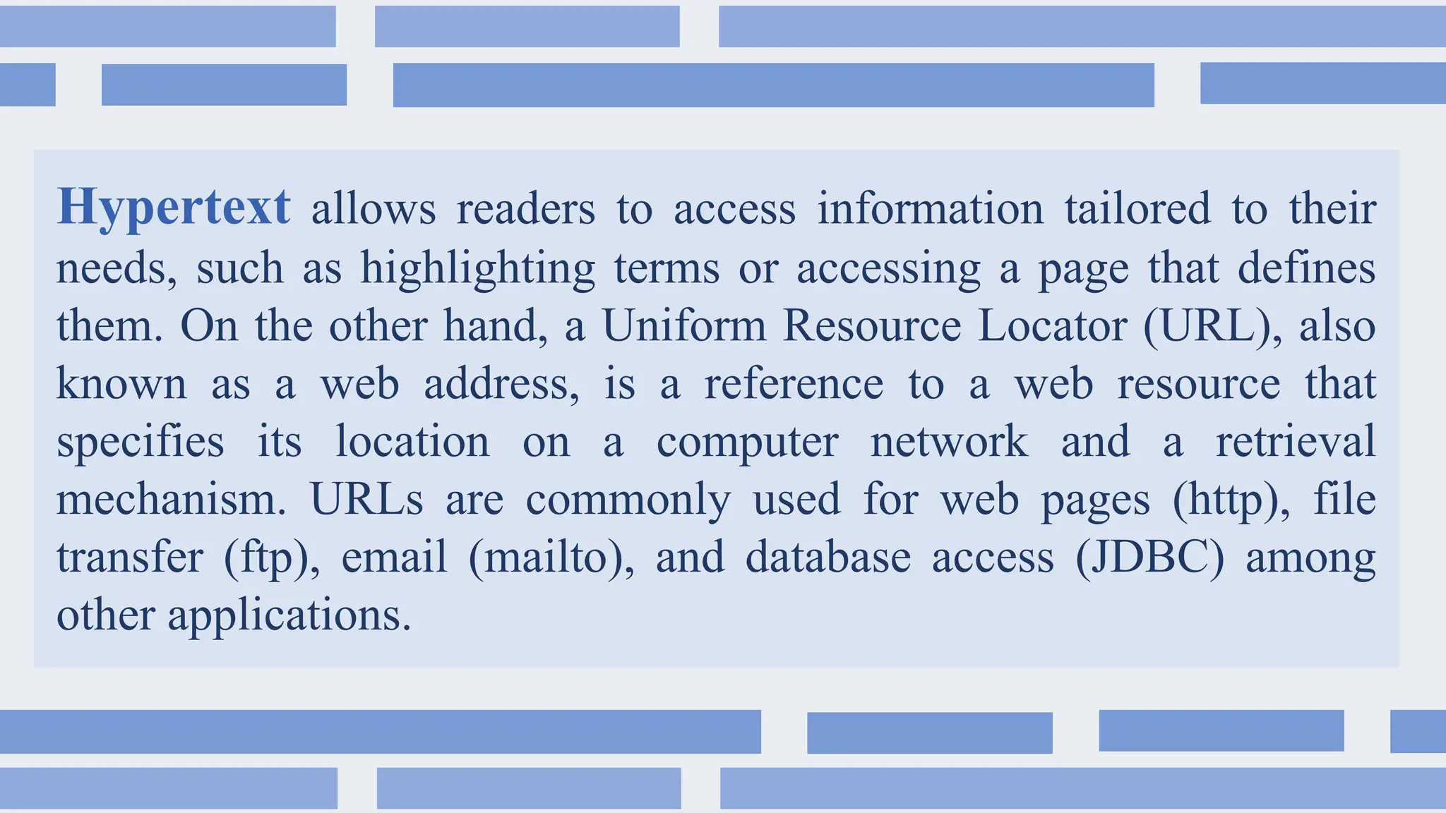 HYPERTEXT AND INTERTEXT READING AND WRITING REPORT | PPTX