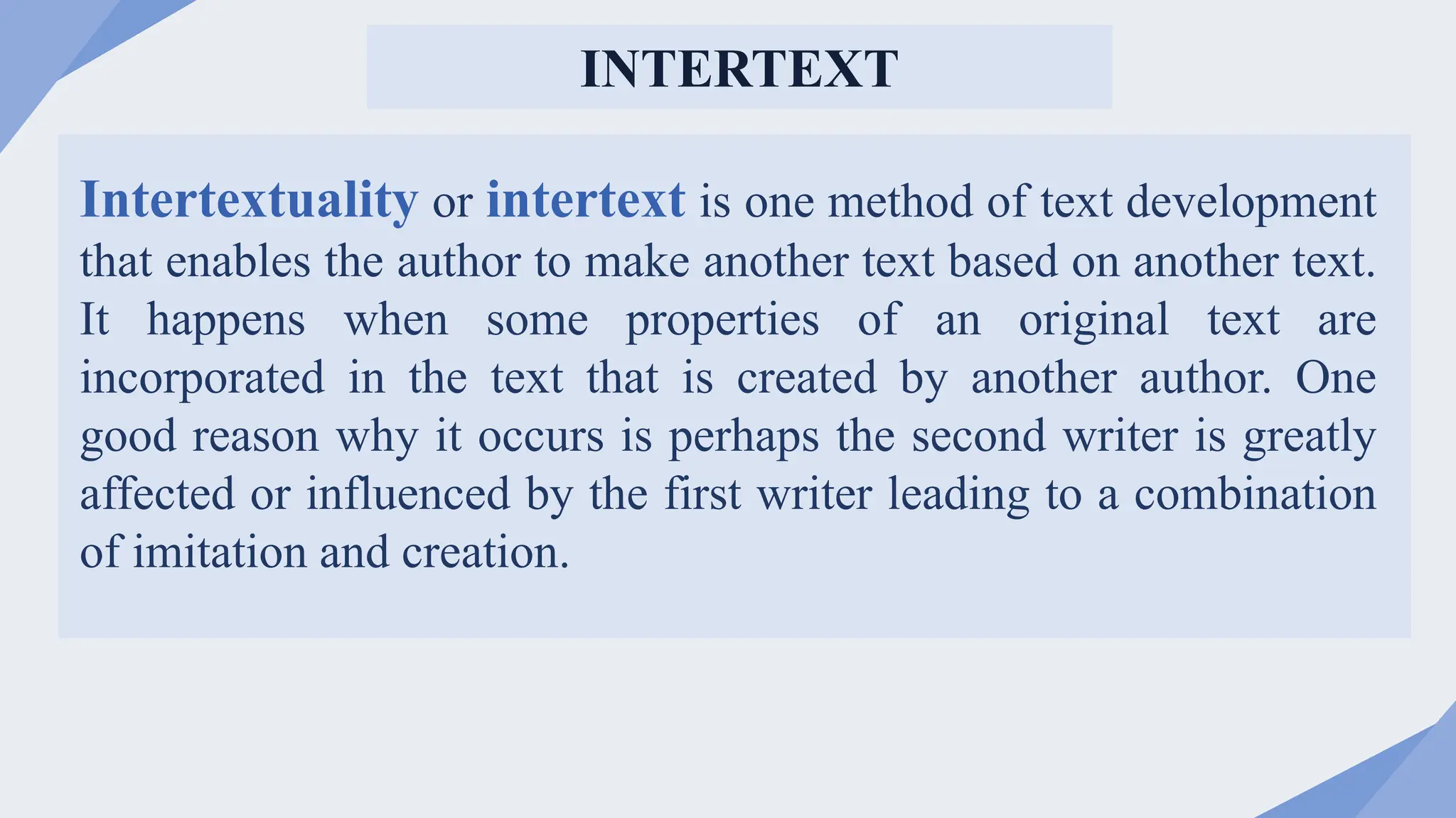 HYPERTEXT AND INTERTEXT READING AND WRITING REPORT | PPTX