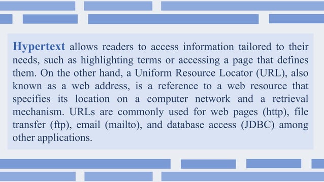 HYPERTEXT AND INTERTEXT READING AND WRITING REPORT | PPTX