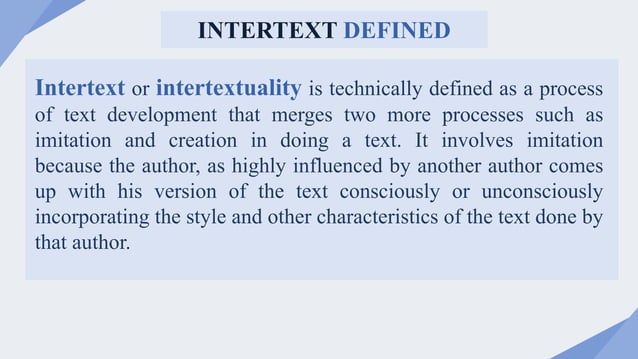 HYPERTEXT AND INTERTEXT READING AND WRITING REPORT | PPTX