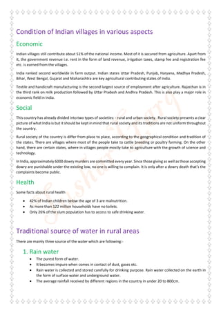 Rwss (rural water supply and sanitation) | PDF