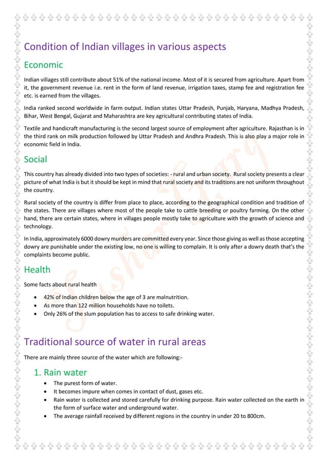 Rwss (rural water supply and sanitation) | PDF