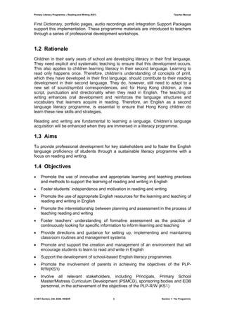 primary literacy programme – reading & writing | PDF
