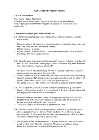 RWTH Program Report | PDF | Robotics | Technology & Computing