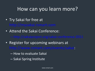 Roger Williams University: Using Sakai to meet accreditation standards ...