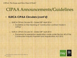 RWY CIPAA 2012 - Scope and Applicability | PPT
