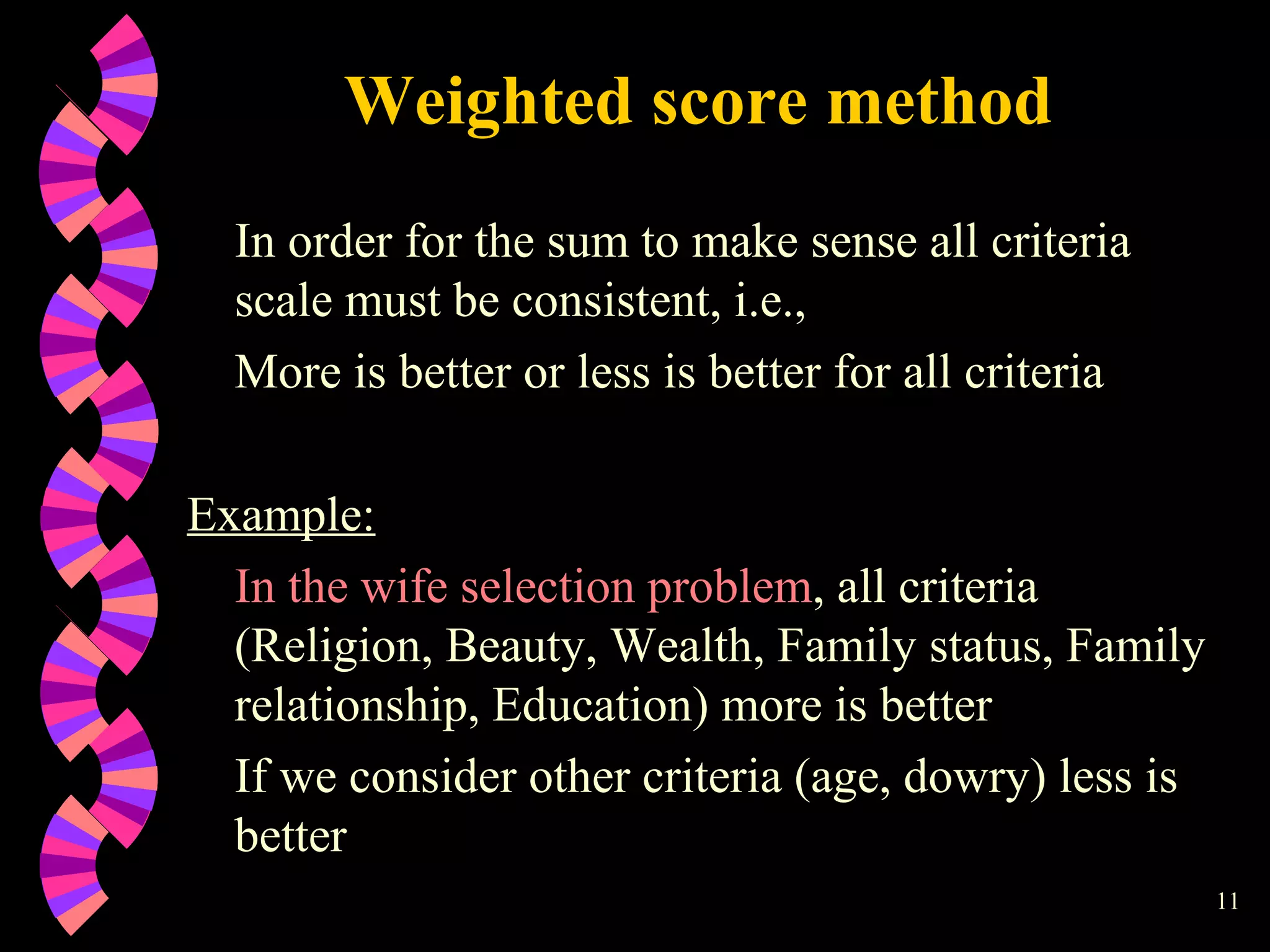 Multi criteria decision making | PPT