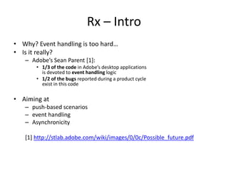 Rx- Reactive Extensions for .NET