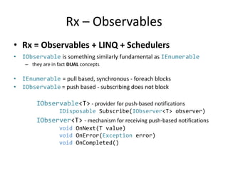 Rx- Reactive Extensions for .NET