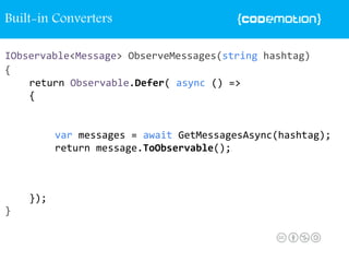 Rx 101 Codemotion Milan 2015 - Tamir Dresher | PPT