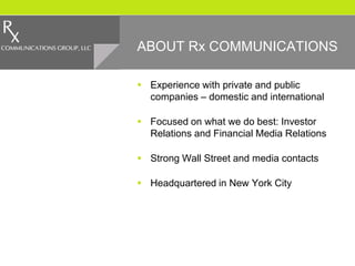 Rx capabilities 6 15-2012 revised for dan only | PPTX