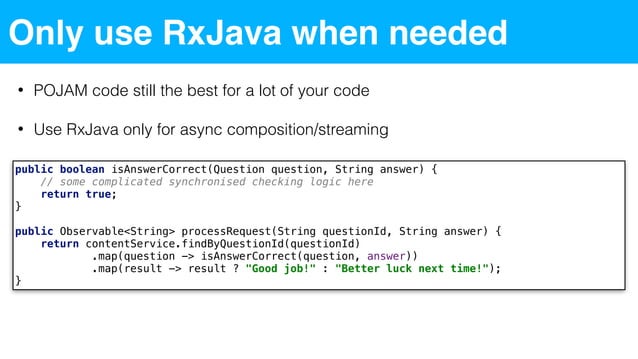 RxJava from the trenches | PPT