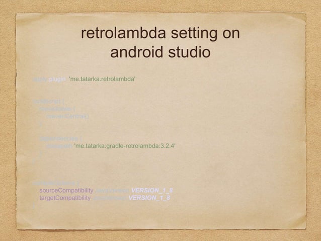 RxJava With retrolambda | PPT
