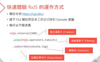 RxJS 6 新手入門 | PPT