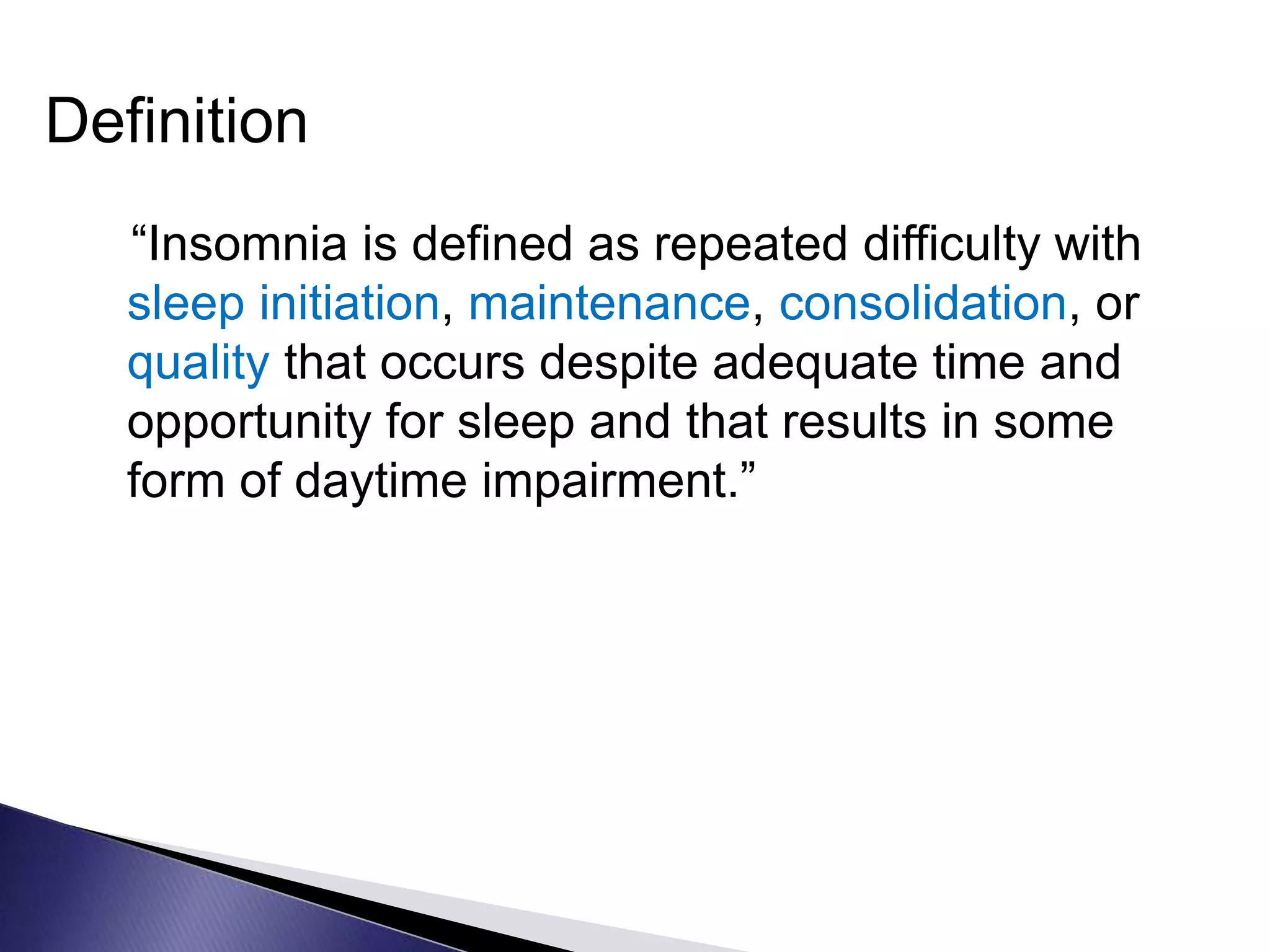 Pharmacotherapy of insomnia | PPTX