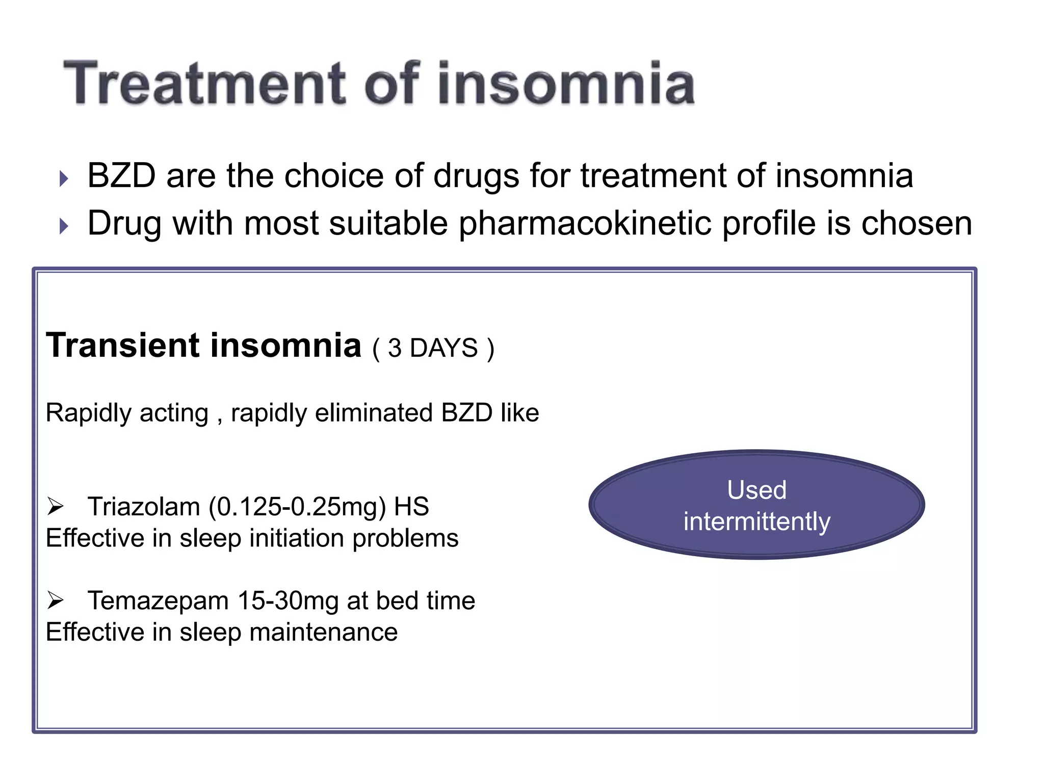 Pharmacotherapy of insomnia | PPTX