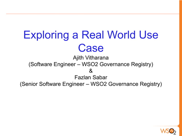 Exploring a Real World Use Case | PPT