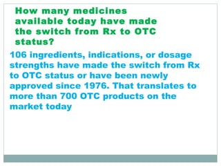 Rx to OTC switch by Dr. Zubair Ali | PPT