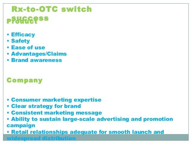 Rx To Otc Switch By Dr Zubair Ali