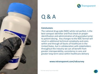 RXTransparent fda public hearing future format ndc distribution | PDF ...