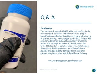 RXTransparent FDA public hearing future format NDC Nov 2018 | PDF