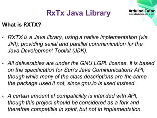 Java RxTx library | PPT