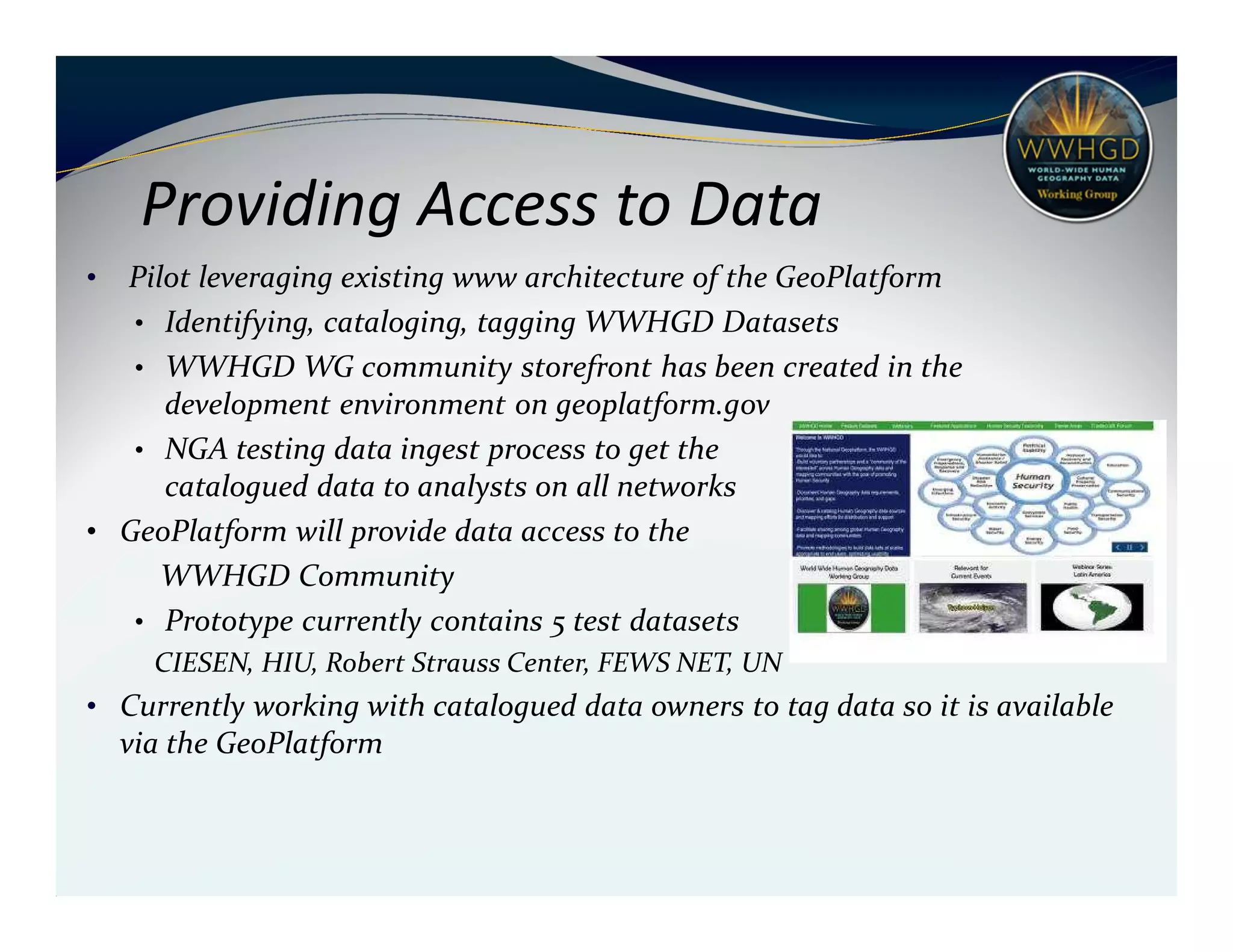 World-Wide Human Geography Data Working Group Update | PDF