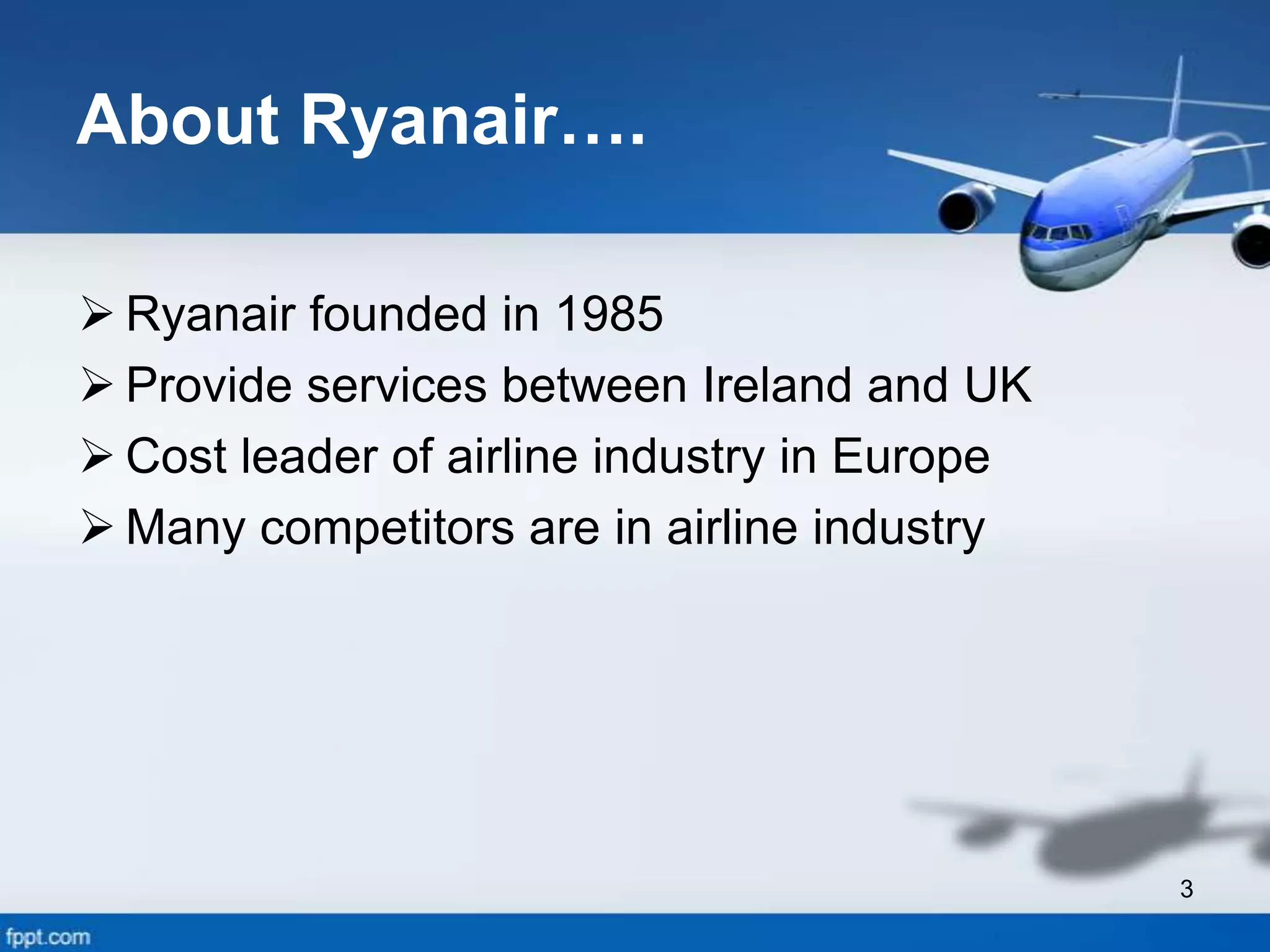 Business Strategic Analysis of RyanAir | PPTX