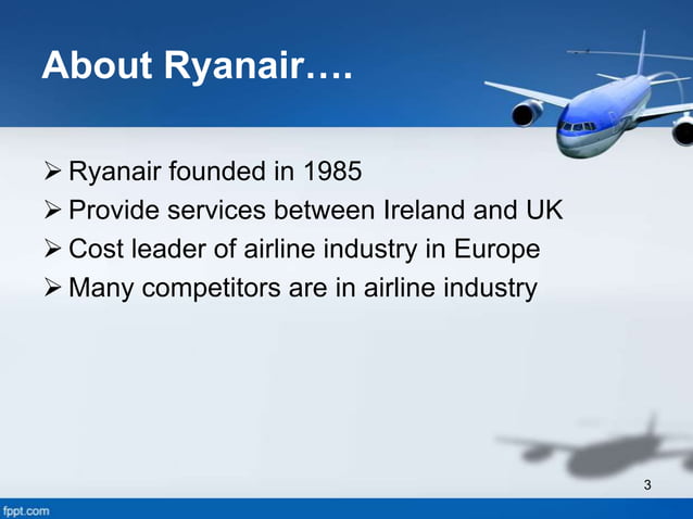Business Strategic Analysis of RyanAir | PPTX