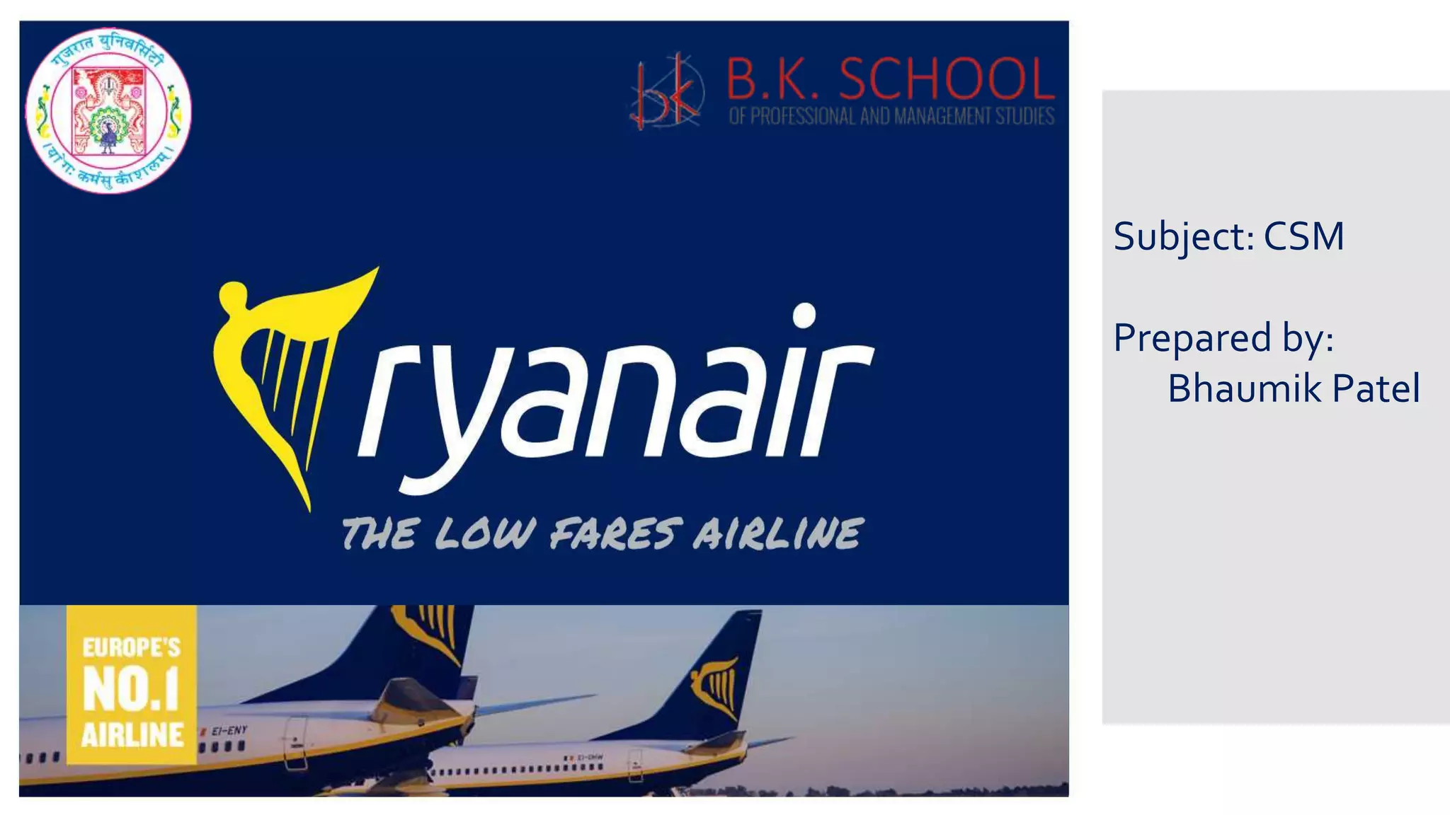Ryanair bhaumik | PPTX