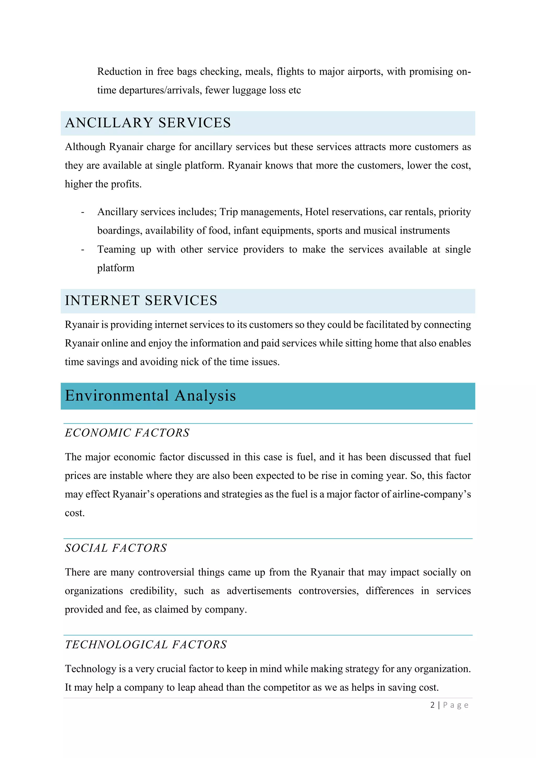 RYANAIR HOLDINGS, PLC (CASE STUDY - 2011) | PDF