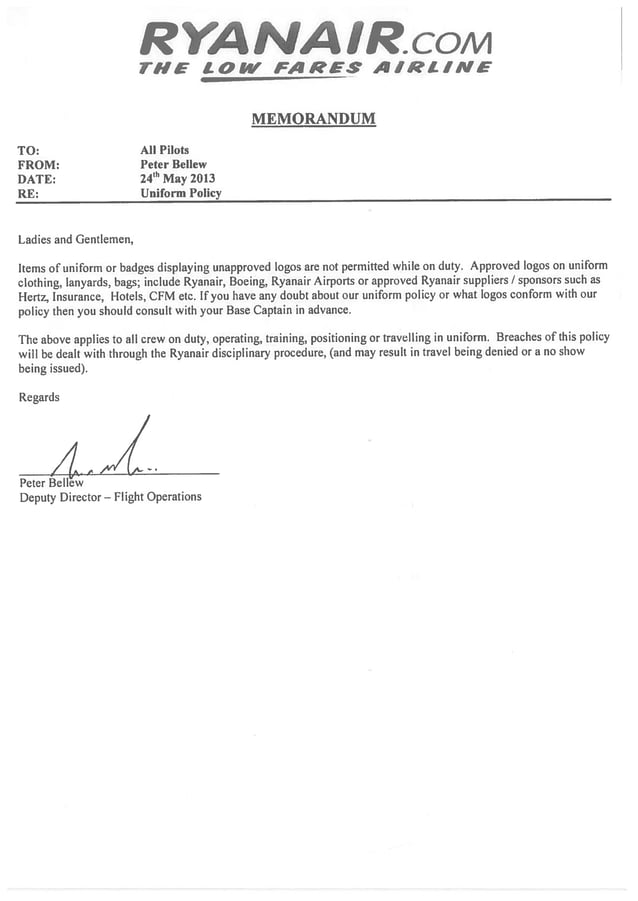 Ryanair logo uniform | PDF