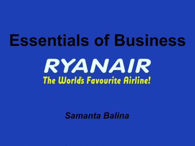 Ryanair Presentation 2012 | PPT
