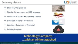 Ryanair presentation- Future of BDD in Ryanair | PPT