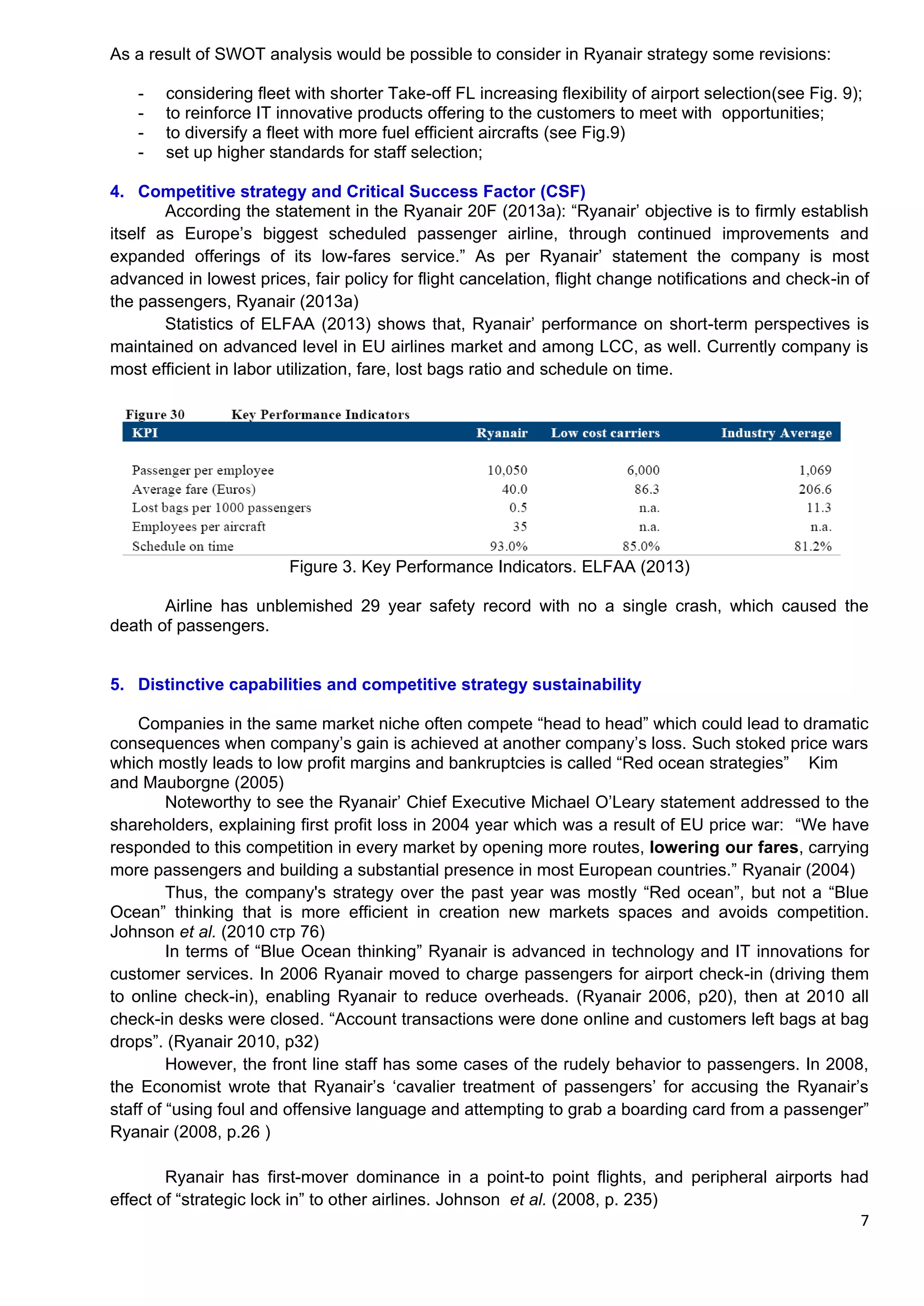 Ryanair’s competitive strategy review (2013, UK) | PDF