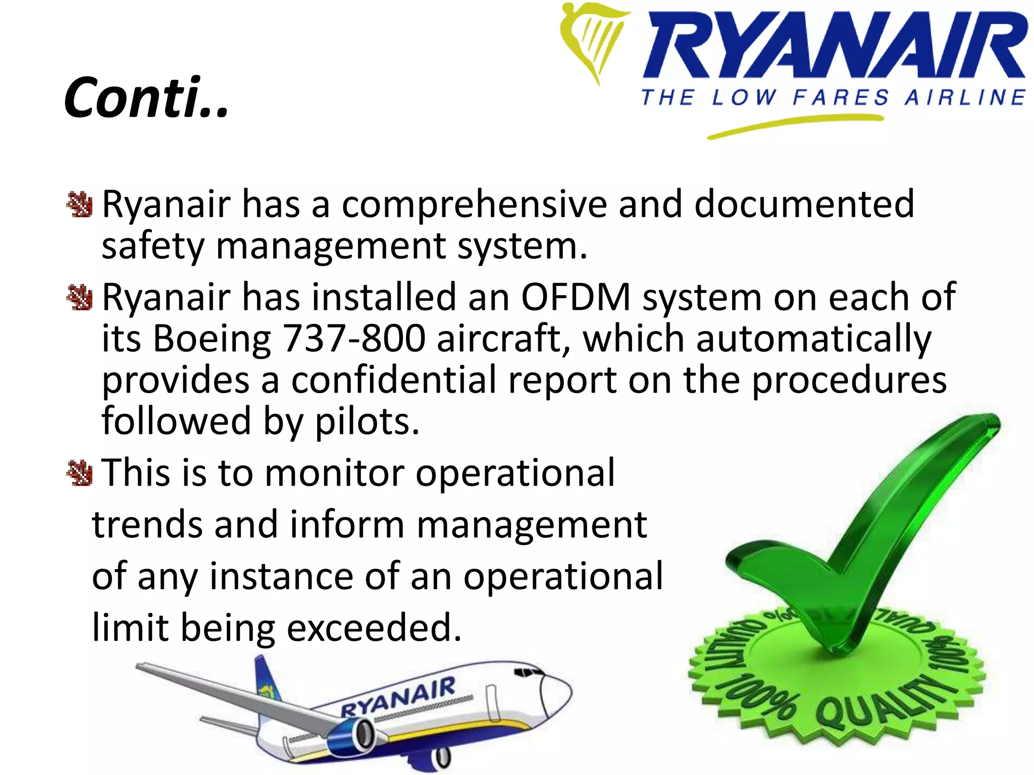 Ryanair's quality & Safety | PPTX