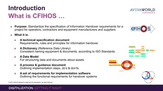 AVEVA World Conference NA - Ryan/Avantsa, CFIHOS Workshop | PDF