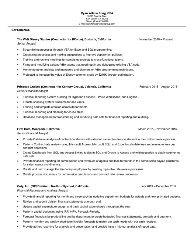 Ryan Fong Resume | PDF