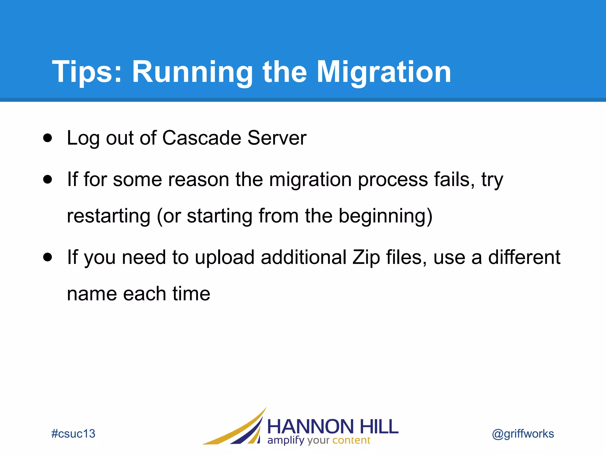 Operation Migration: Migrating Static Content into Cascade Server with ...