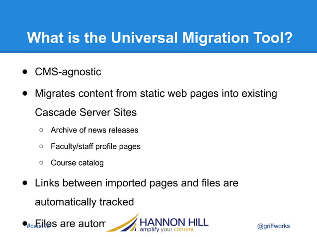 Operation Migration: Migrating Static Content into Cascade Server with ...