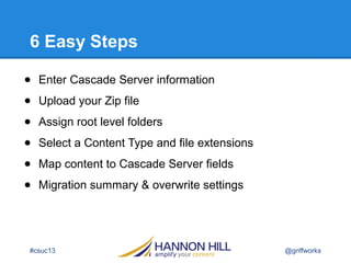 Operation Migration: Migrating Static Content into Cascade Server with ...