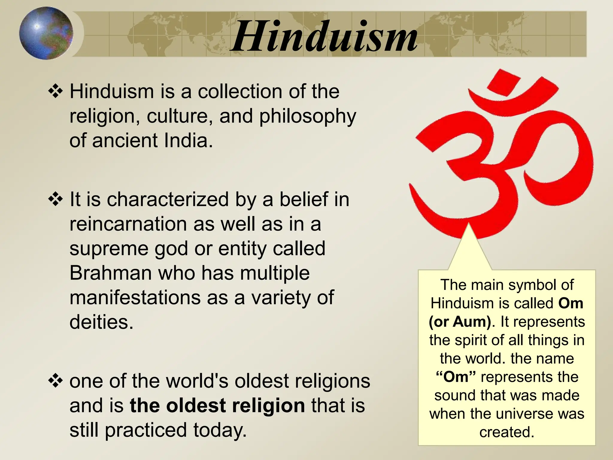 istory, origin, belief, culture and tradition of Hinduism.ppt ...
