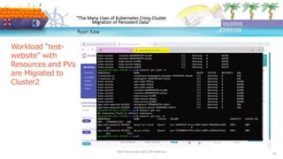 The many uses of Kubernetes cross cluster migration of persistent data ...
