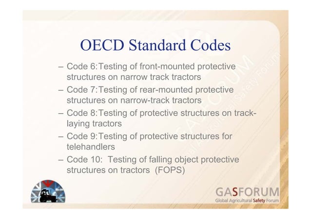 The OECD Standard Codes for Agricultural and Forestry Tractors | PDF