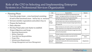 Role of the CFO in Selecting and Implementing Enterprise Systems in a ...